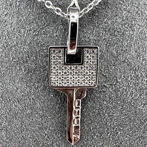 Jewelry | 925 Solid Sterling Silver Key Necklace | Poshmark
